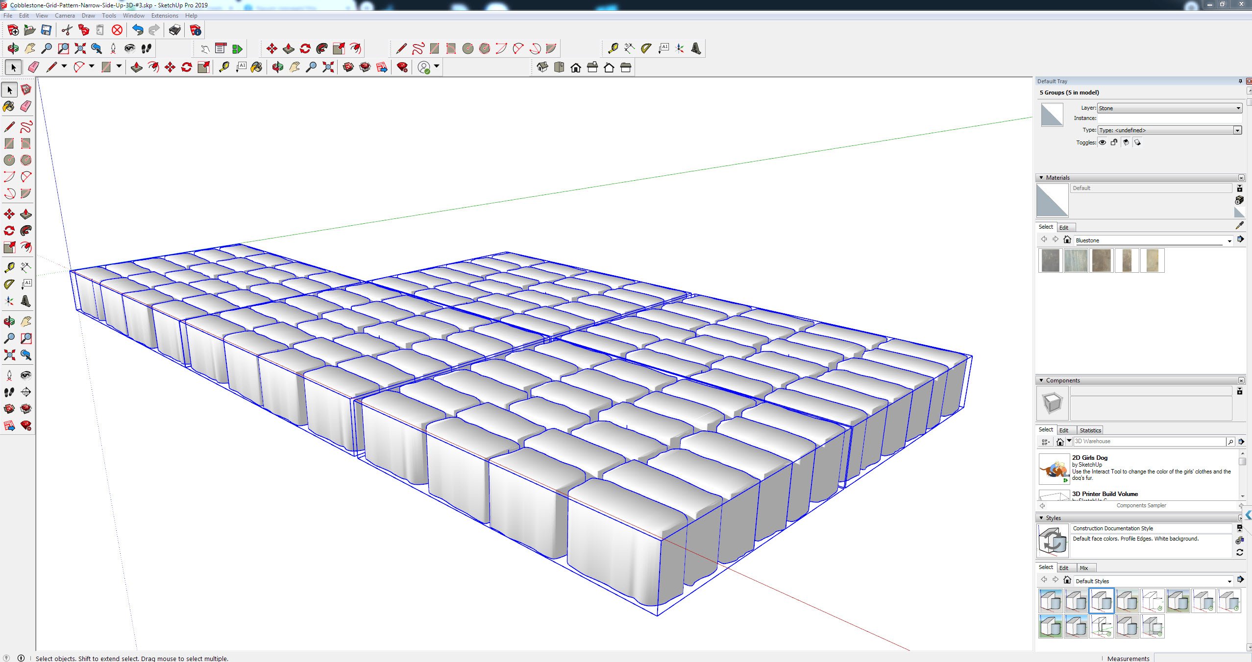 Natural Stone CAD Design Pattern: CG01N - Stone Curators